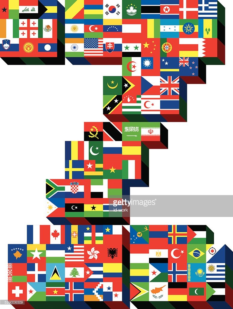 Heraldry of Life: ARTISTIC ALPHABET with Flags of the World