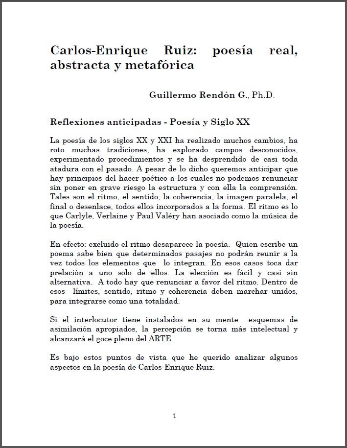 NTC ... POESÍA: Carlos-Enrique Ruiz: poesía real, abstracta y ...
