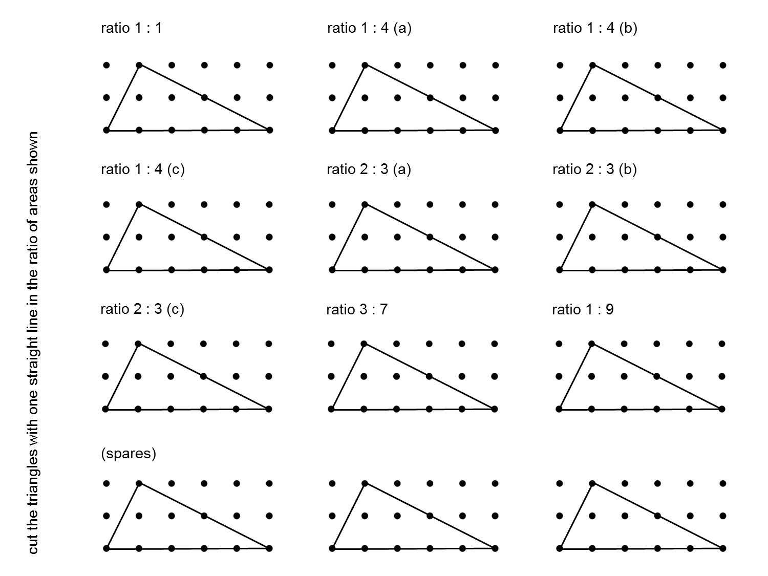 MEDIAN Don Steward mathematics teaching: triangles cut into triangles