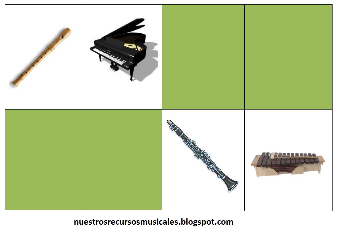 Nuestros recursos musicales: Bingo de instrumentos musicales