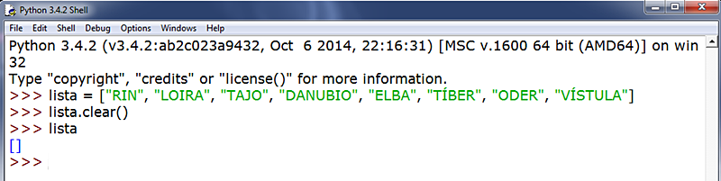 APRENDER A PROGRAMAR CON PYTHON: MÉTODOS DE LAS LISTAS