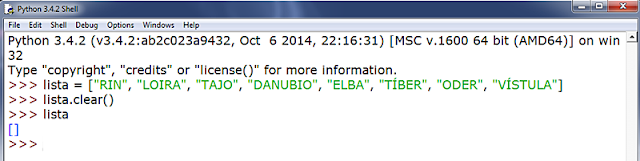 APRENDER A PROGRAMAR CON PYTHON: MÉTODOS DE LAS LISTAS