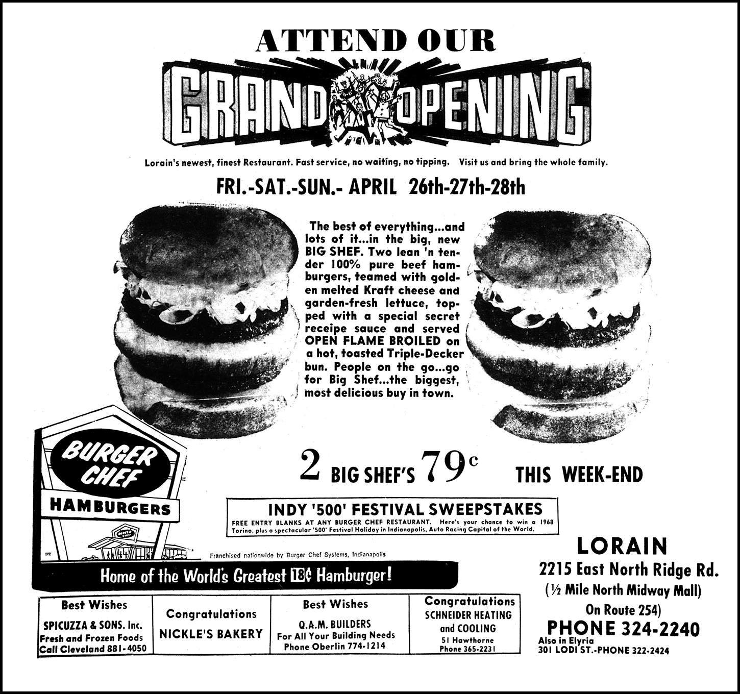 Brady's Bunch of Lorain County Nostalgia: Burger Chef Grand Opening ...