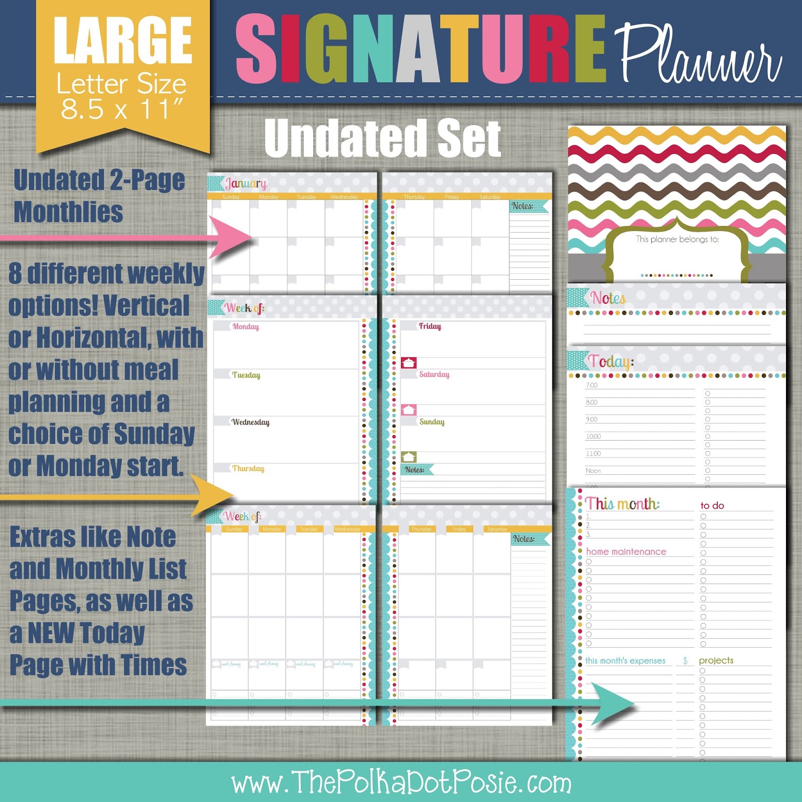 The Polka Dot Posie: Planners