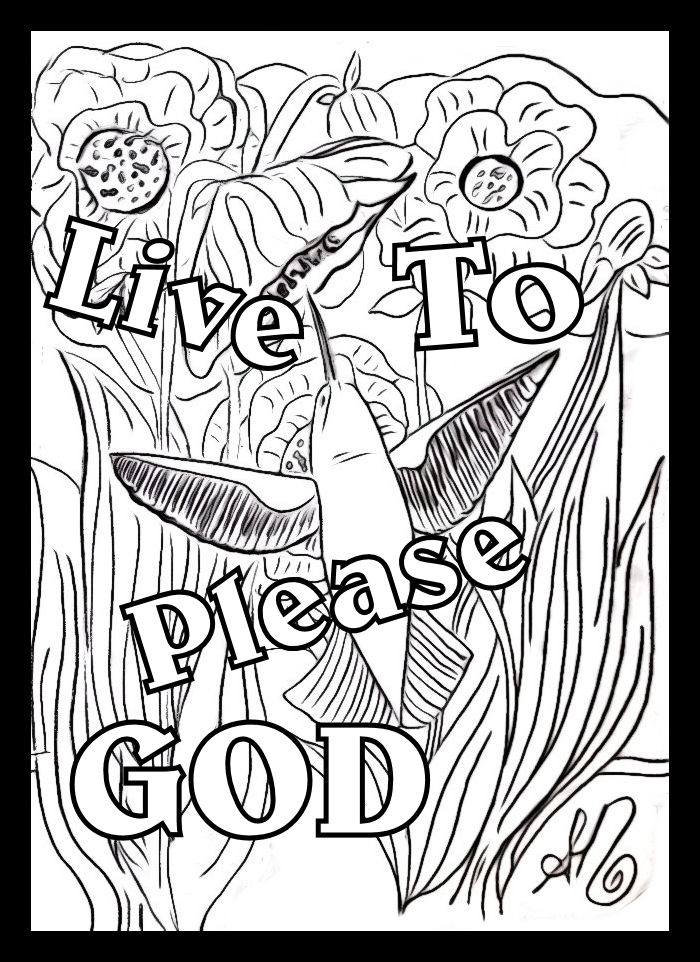 Children's Gems In My Treasure Box: Live To Please God - Coloring Page