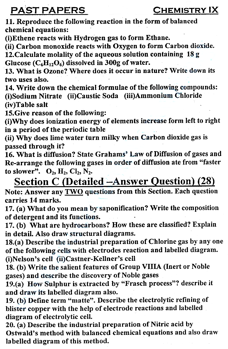 Education Is The Key To Success: Chemistry For Class IX (Science Group ...