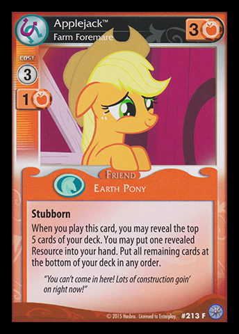 MLP Applejack, Farm Foremare CCG Cards | MLP Merch