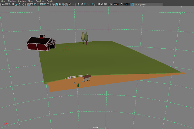 Maya; rendered scene