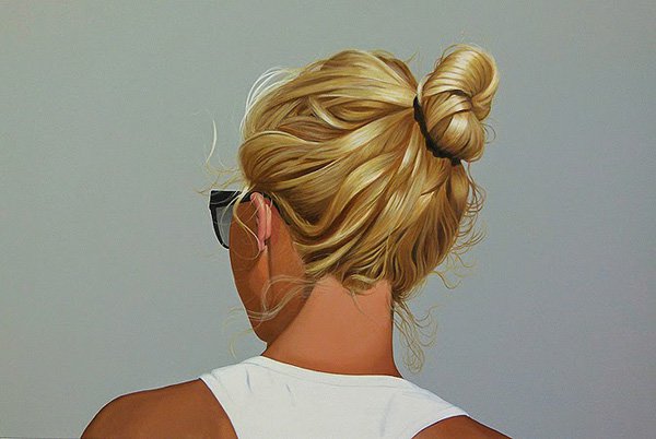 Back Portrait Paintings by Sabine Liebchen - Fine Art and You