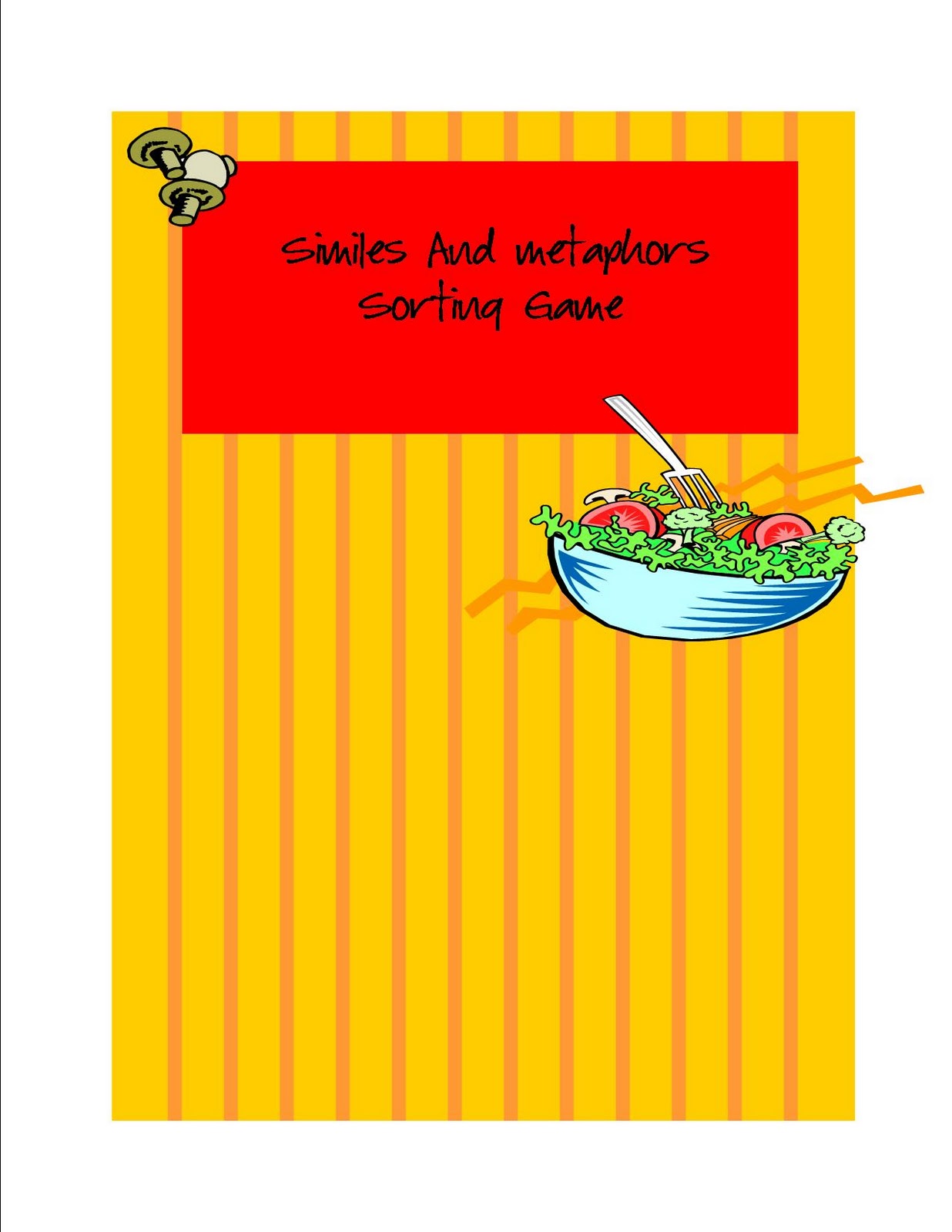 Literacy & Math Ideas: Pasta Party Similes & Metaphors