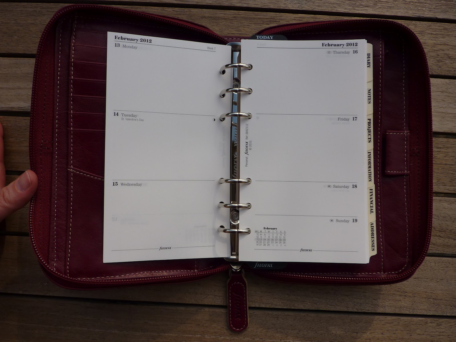Plannerisms: Holborn Zip personal size Filofax in Wine