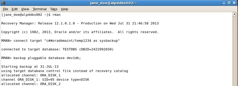 Oracle Database 12c Rman Backup For Multitenant Architecture