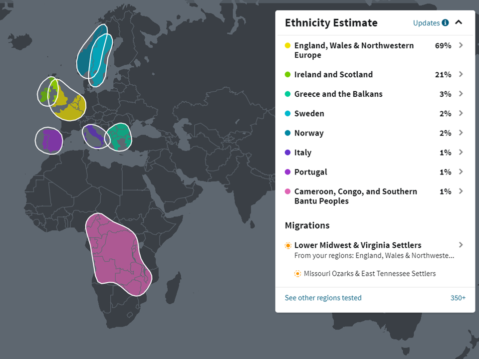 Family Sleuther: The Amalgamation of Me: DNA Ethnicity Estimates