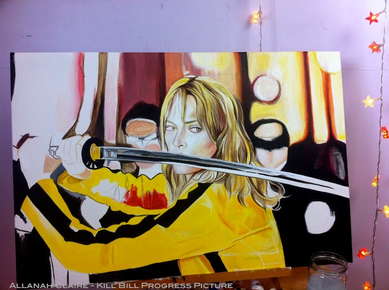 Allanah Claire Art: Kill Bill - New Painting - Uma Thurman