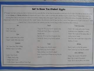 Confessions of a Primary Teacher: Back to School/Get to Know You Glyph