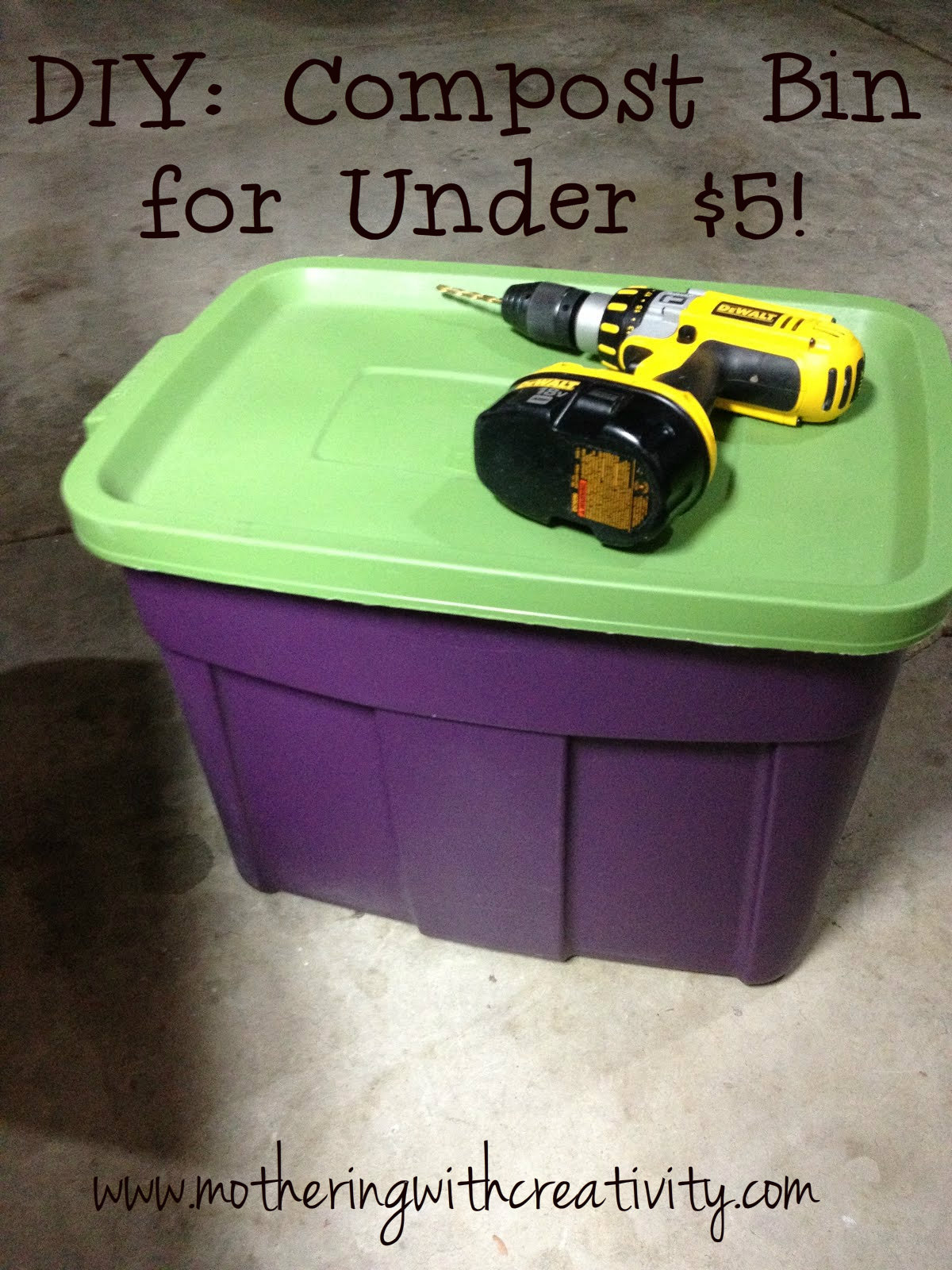 Homemade Compost Bin Rubbermaid