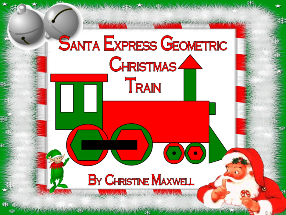 Hand to Heart : Santa Express Geometric Christmas Train