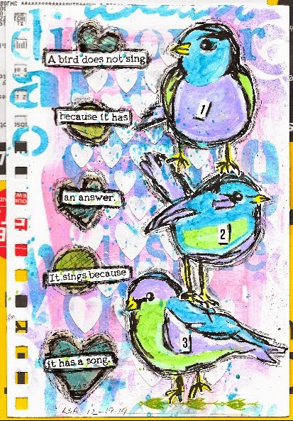 Lisa's Collage Stuff Blog: January Art Journal Page Swap - side two ...