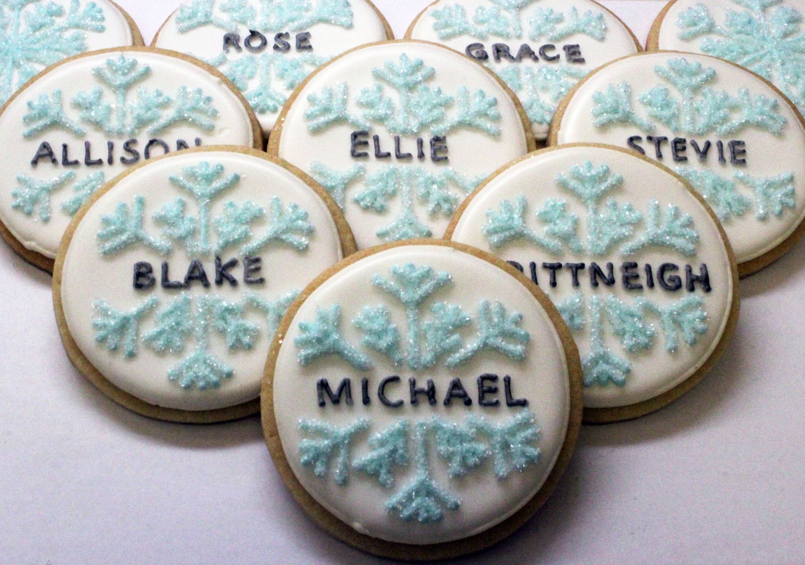 Sugar Mama Cookies: Personalized Snowflake Cookies