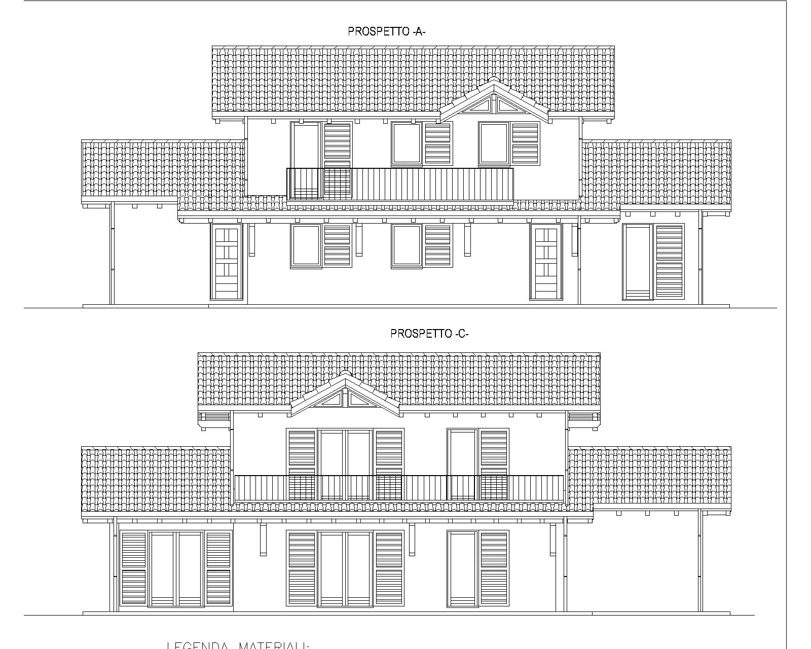 Progetti di case in legno: CASA BIFAMILIARE 222 MQ