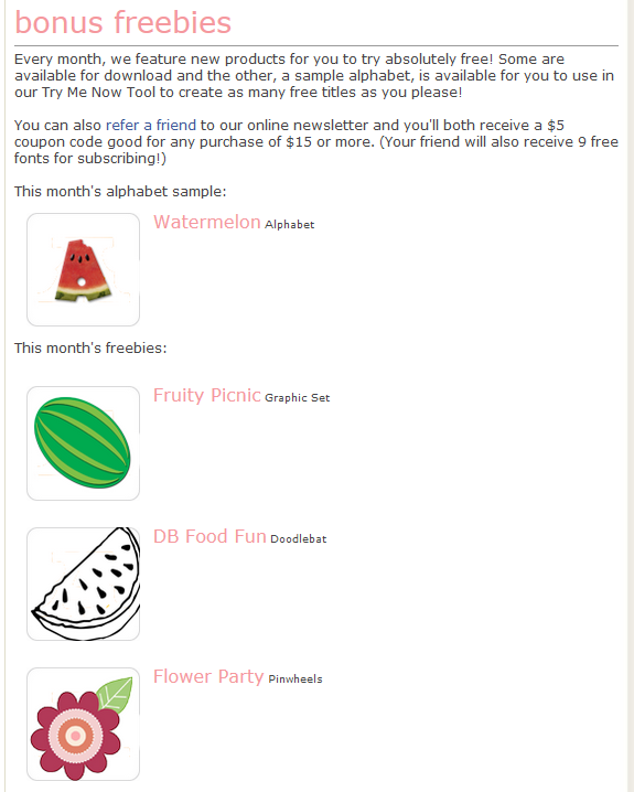 Under A Cherry Tree: Bonus freebies for July 2014