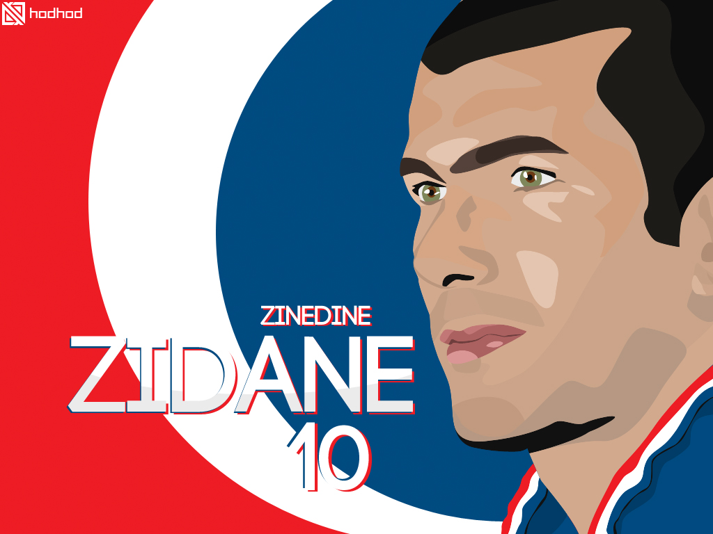 Cartoon Picture of Zinedine Zidane