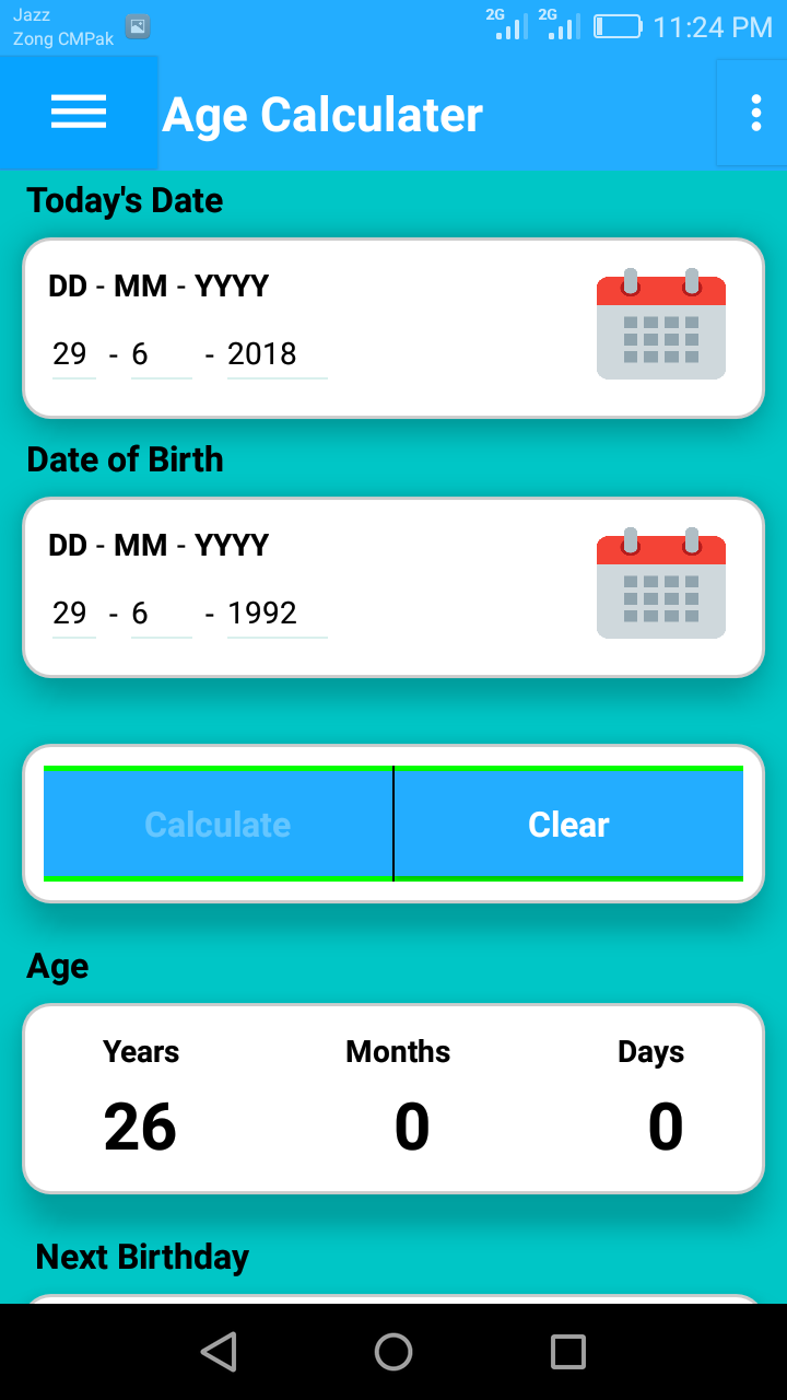 Age Calculater - Online Free AIA