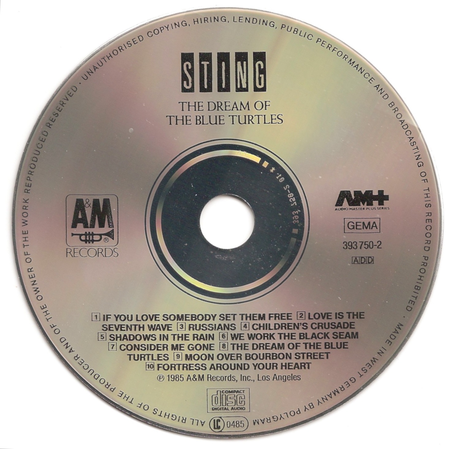 The First Pressing CD Collection: Sting - The Dream of the Blue Turtles