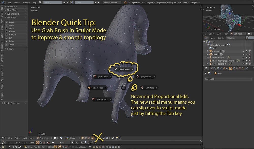Some of My Best Friends are Pixels: Blender Quick Tip: Sculpt Mode for ...