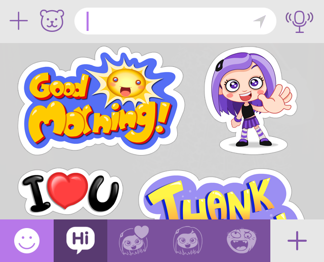 Viber Stickers Violet