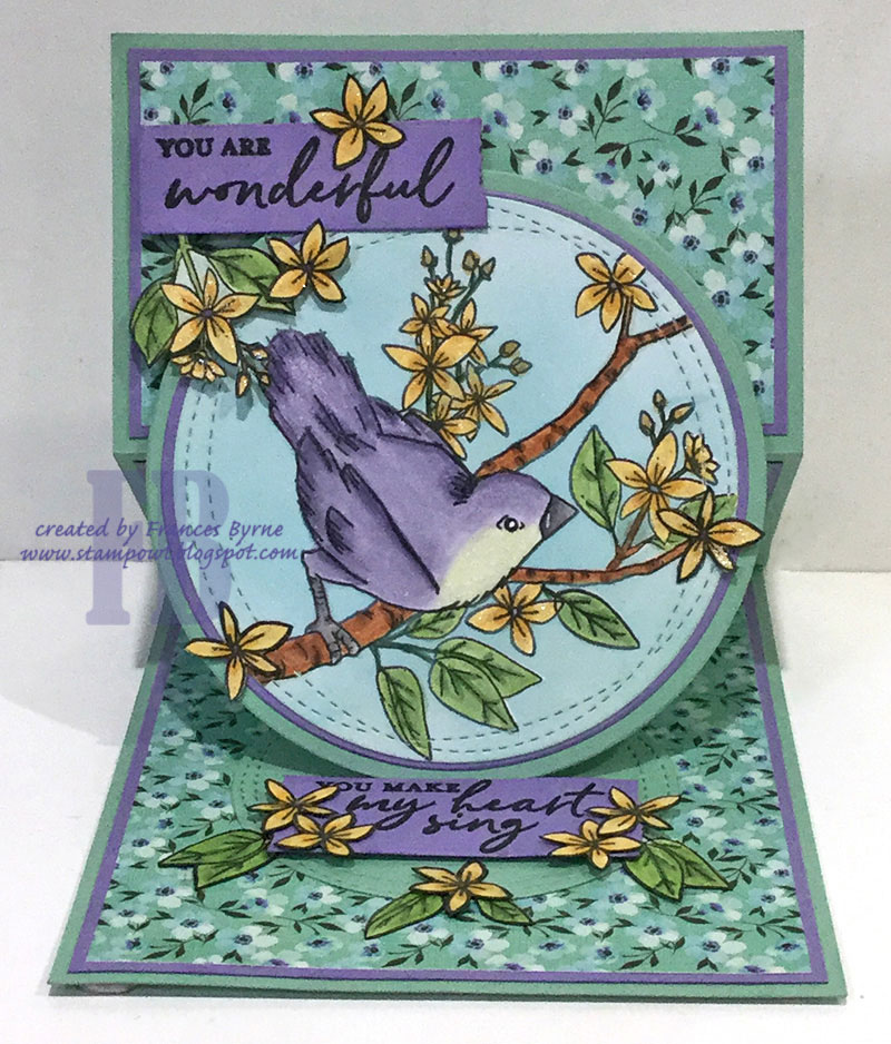 StampOwl's Studio: Songbird Reverse Easel Card