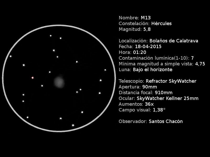 Dibujando el cosmos: Messier 13, el Gran Cúmulo de Hércules