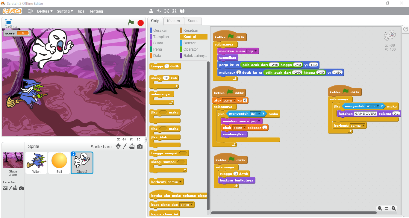 sepak bola: membuat game menggunakan scratch 2