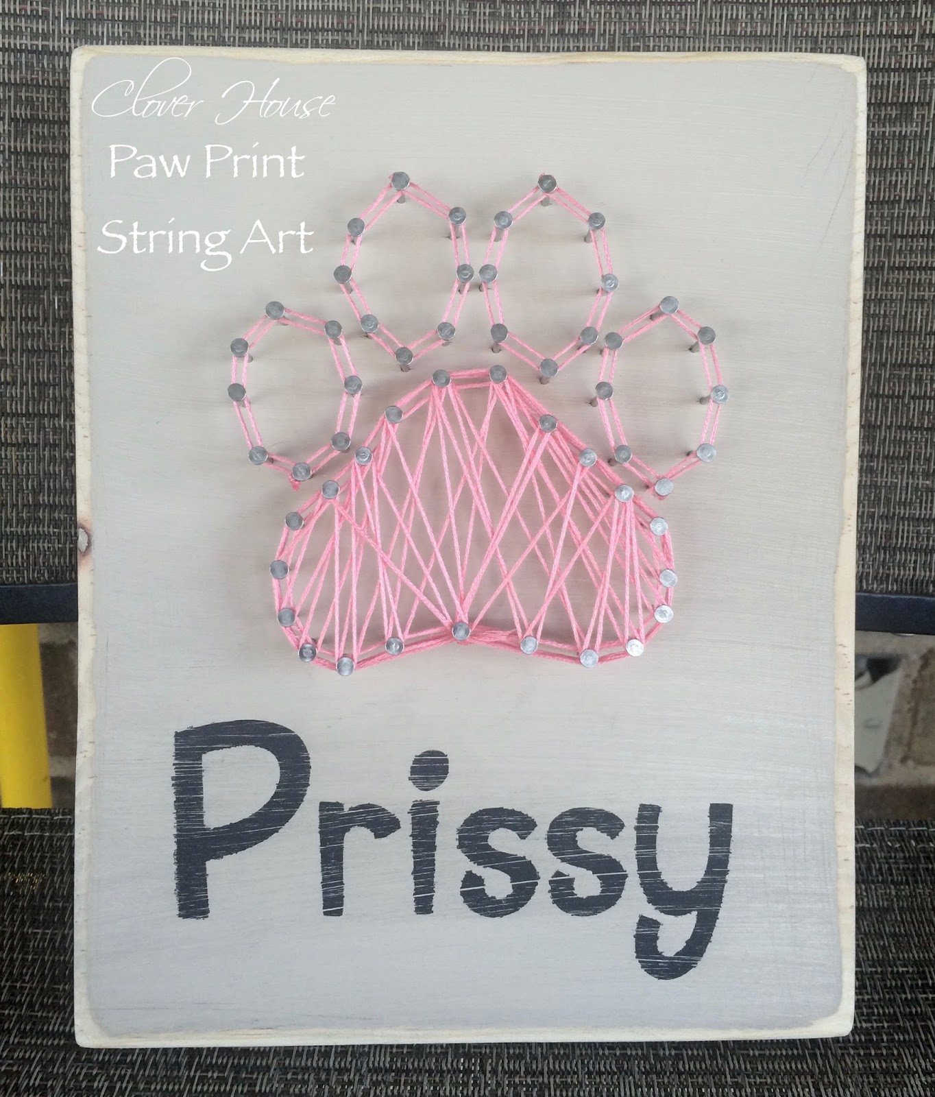 Clover House: Paw Print String Art - A Memorial