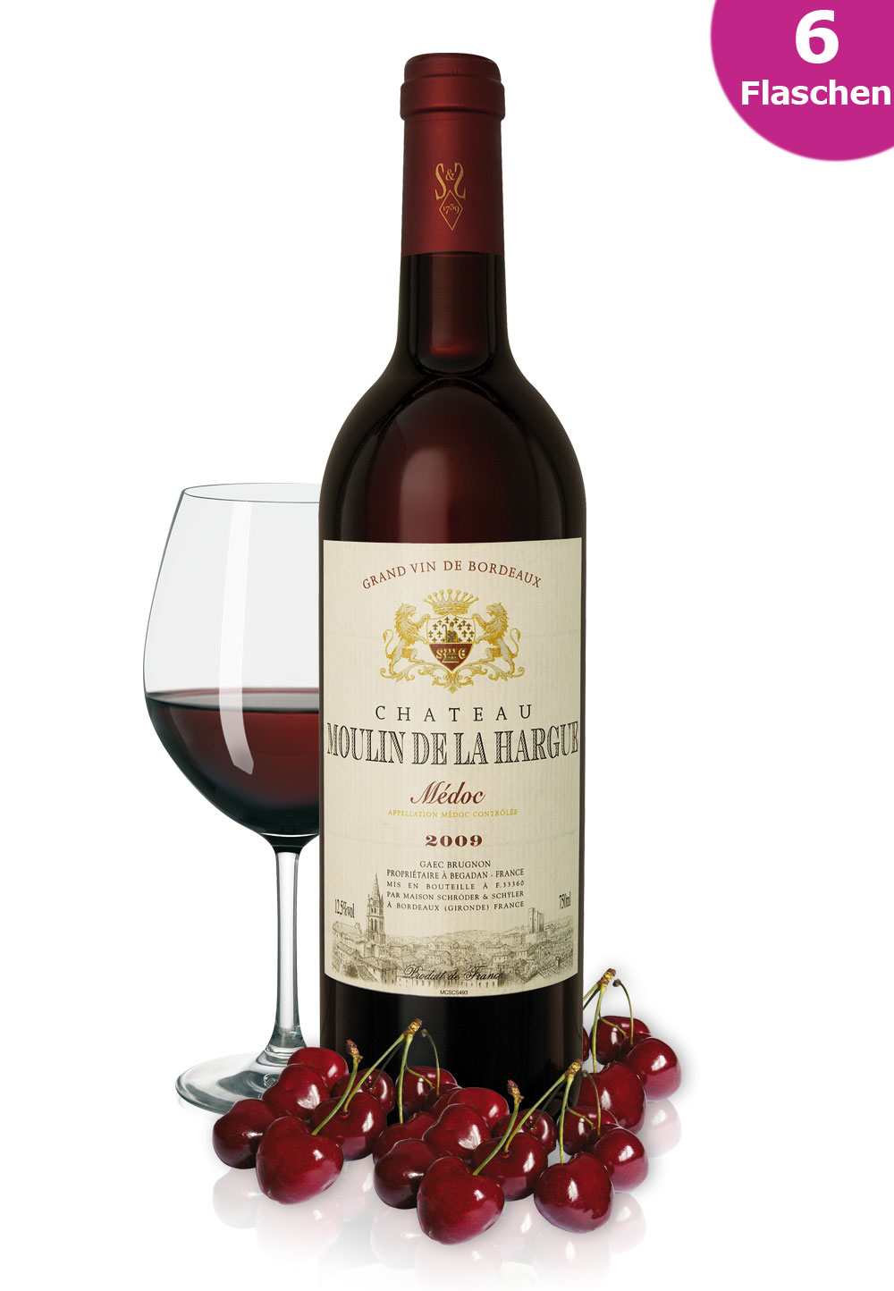 葡萄酒: Chateau Moulin de la Hargue Medoc AOC