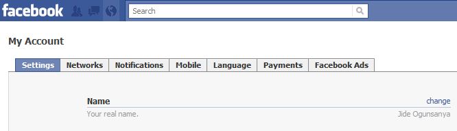 How to change Facebook Profile Name - OgbongeBlog