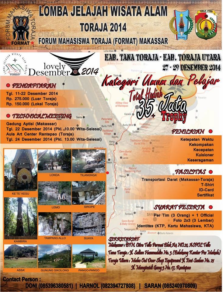 LOMBA JELAJAH ALAM WISATA TORAJA: Poster Lomba Jelajah Wisata Alam ...