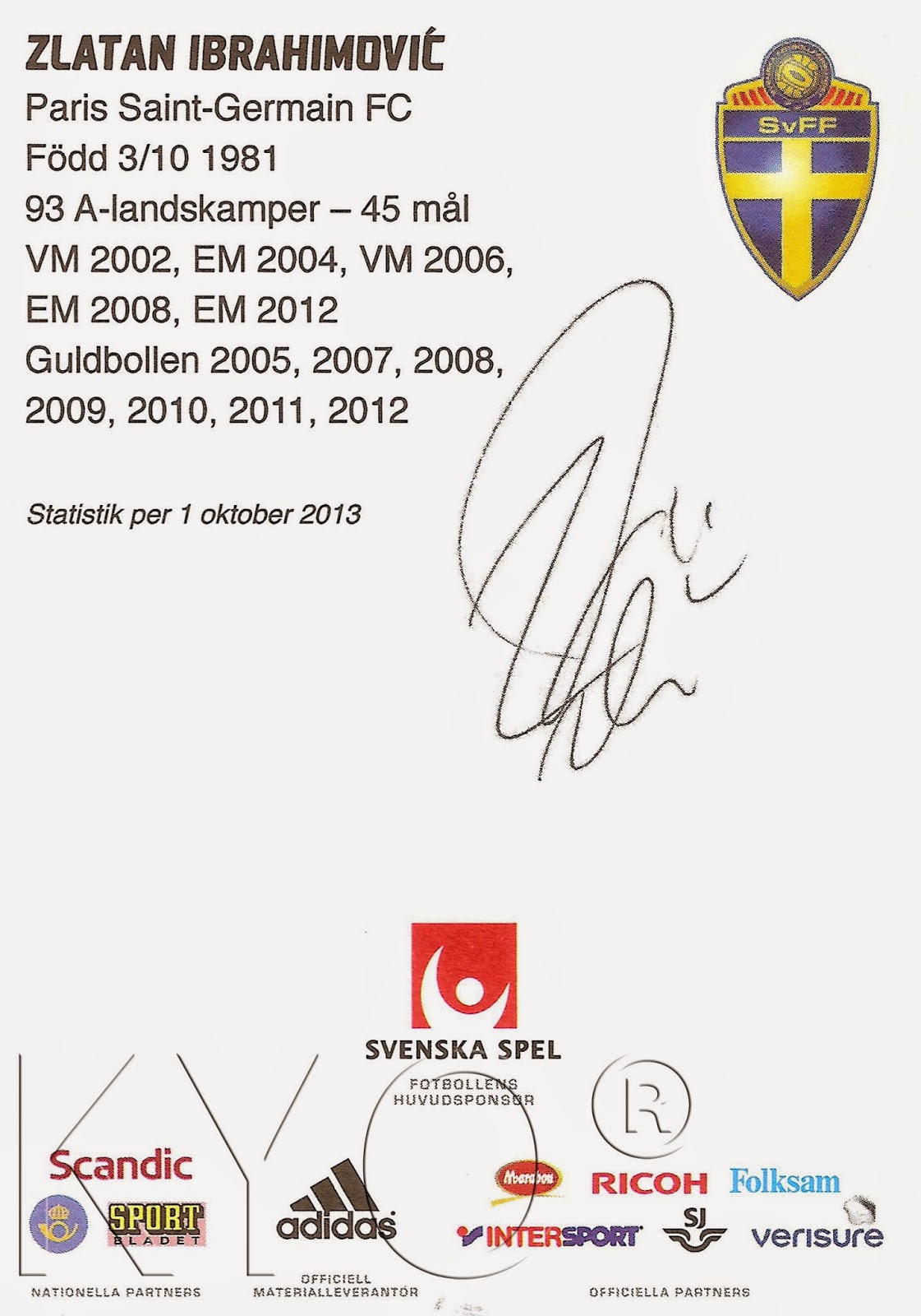 Chris Autographs: Zlatan Ibrahimović