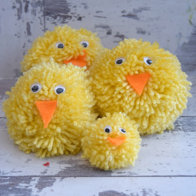 Wafflemama.: Kids Craft || Yarn Pom-Pom Chicks