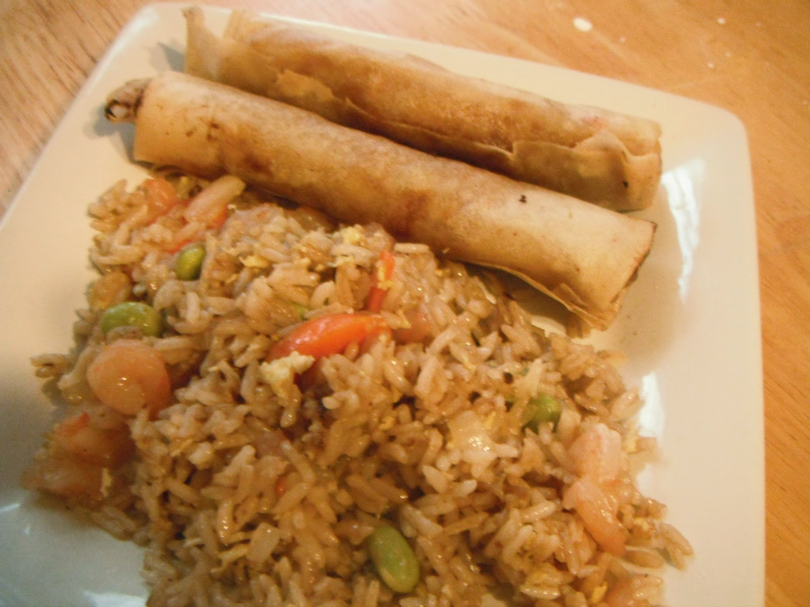 Food Obsession: Peanut Butter and Shrimp Spring Rolls and Shrimp Fried Rice