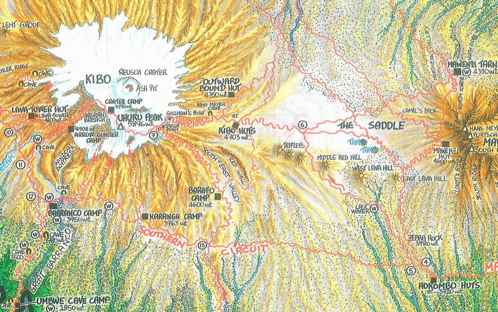Grupo de Montaña - Patapumparriba: Horombo Huts (3.720 mts) - Kibo Huts ...