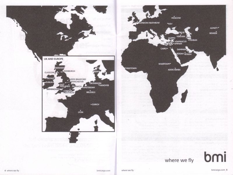 Airline memorabilia: BMI (2010), cargo guide