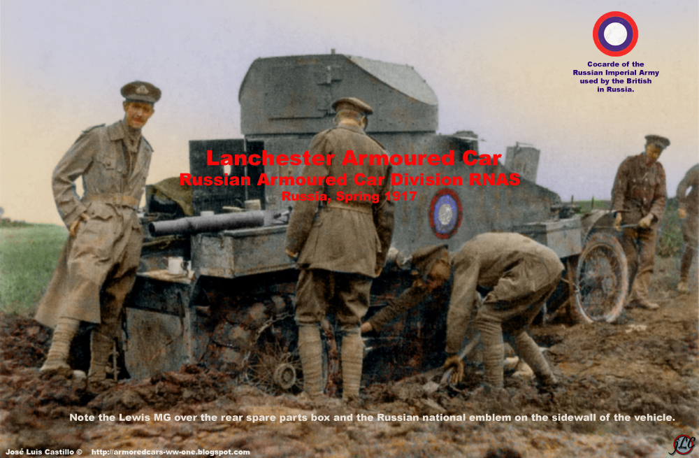 Armored Cars in the WWI: British Lanchester Armoured Car - Russian ...