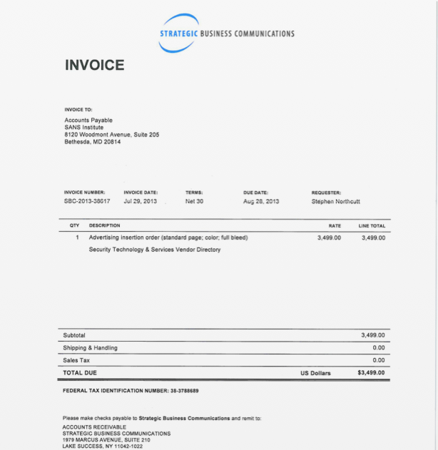 Security: SCAM? Strategic Business Communications