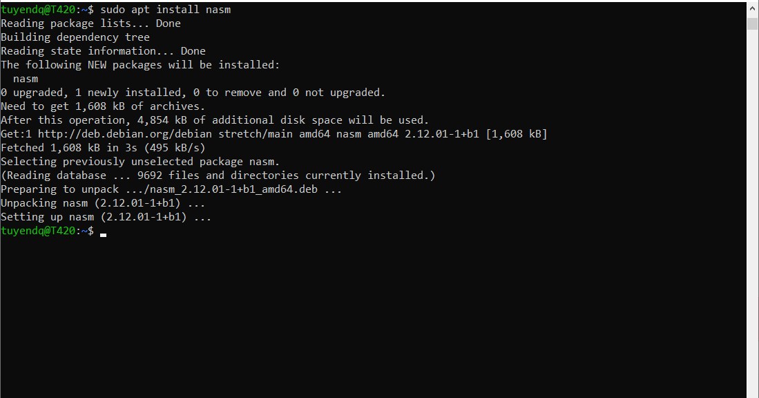Debian Install Nasm The Netwide Assembler