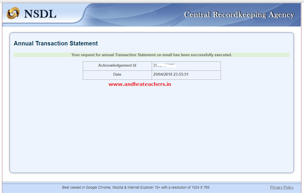 NPS-CPS Statement and Account Balance: How to Get E Mail Transaction ...
