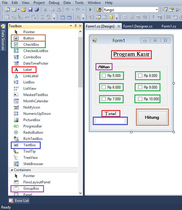 Catatan Mungil. . .: Belajar array pada C#