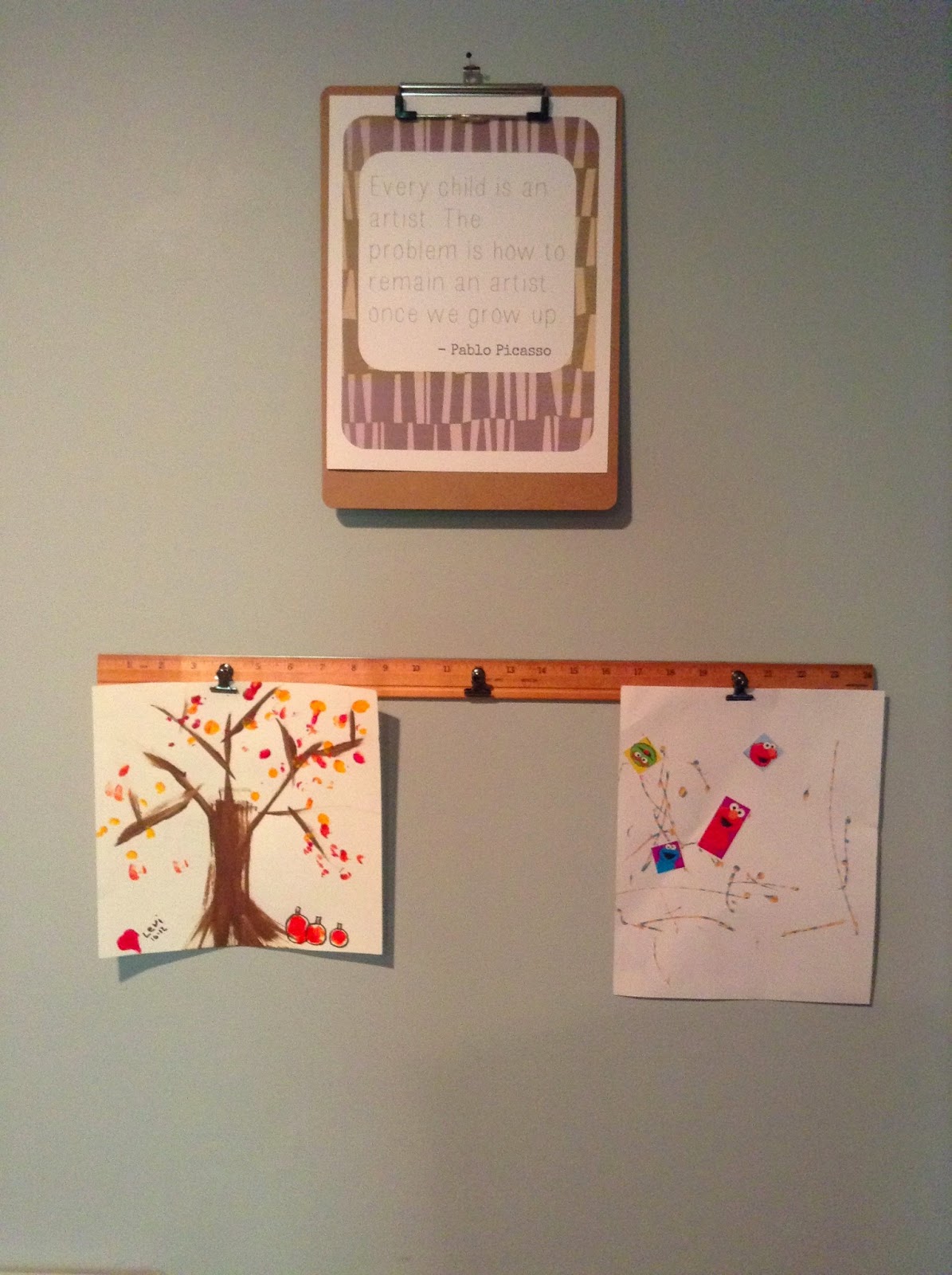 {Jenny Free Style}: diy kids art display