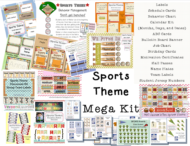 Vavoom Classroom: Sports Theme Mega Classroom Kit is HERE!