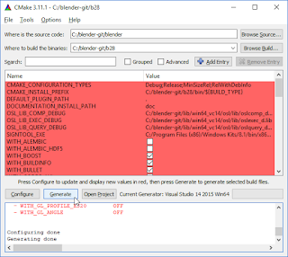 Building Blender source code